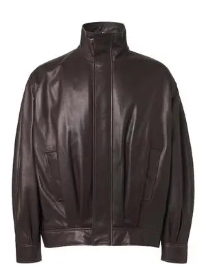 ARMA Paulo Leather Blouson Jacket - Brown