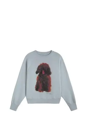 THINKING MU Organic Cotton Pet Graphic Sweatshirt - Blue