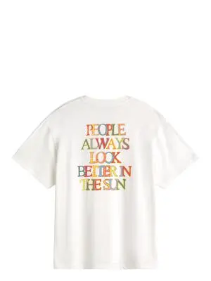 THINKING MU Shiny People Aaron T-shirt - White