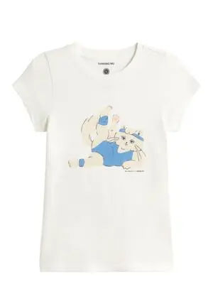 THINKING MU Meowrobics Mirna Slim T-shirt - White