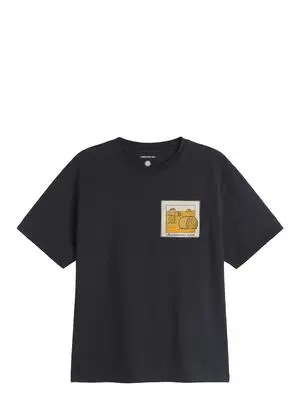 THINKING MU Straw Camp Aaron T-shirt - Blue