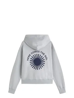 THINKING MU Organic Cotton Sun Print Hoodie - Blue