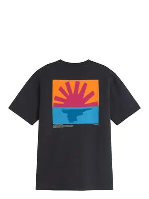 THINKING MU Mediterranean Sunrise Zach T-shirt - Black