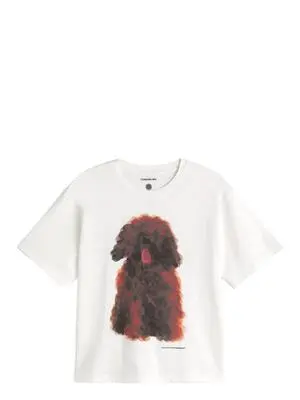 THINKING MU Pet Portrait T-shirt - White