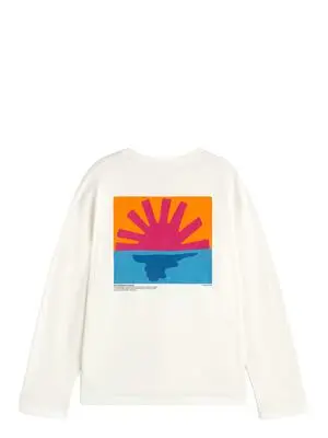 THINKING MU Mediterranean Sunrise Emilio Long-sleeve T-shirt - White