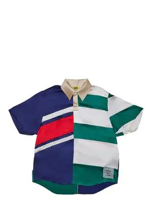 MELROSE HIGH X Lotto Ivy League Silk Polo Tangerine Multi