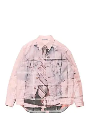 Acne Studios Trompe-l'åil Long Sleeve Shirt - Pink