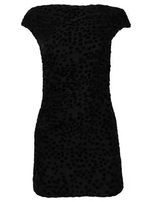 Zeynep Arçay Ruched Silk Heart Dress - Black