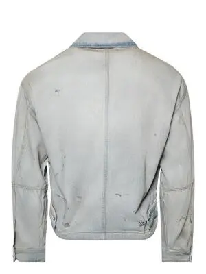 Amiri Distressed Denim Work Jacket - Indigo