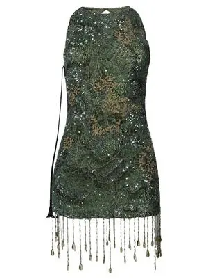 CLIO PEPPIATT Peony Mini Dress - Khaki