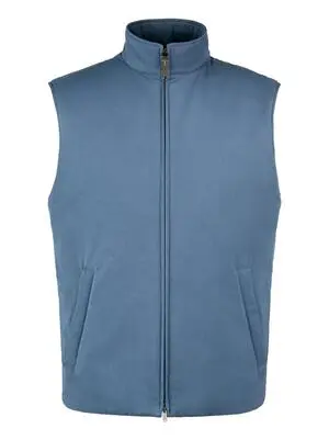 TOD'S Gilet In Soft Touch Microfiber - Blue