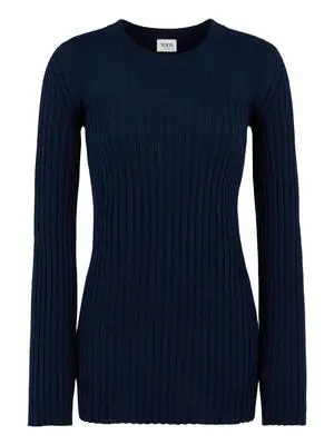 TOD'S Cashmere Blend Ribbed Pullover - Blue