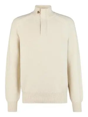TOD'S Cashmere Half-zip Pullover - White