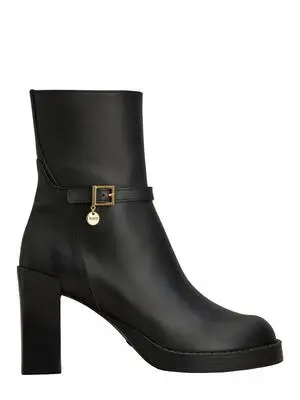 TOD'S Tod's Leather Ankle Boots With Decorative Buckle Strap