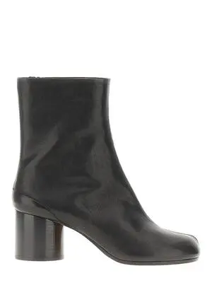 MAISON MARGIELA Tabi Leather Ankle Boots - Black
