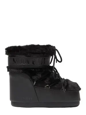 Moon Boot Mb Icon Low Faux Fur Boots - Black