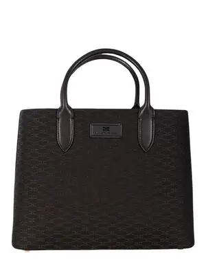 Elisabetta Franchi Woven Tote Bag - Black