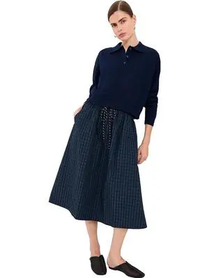 LE BOP Arlen Skirt - Black/blue Gingham