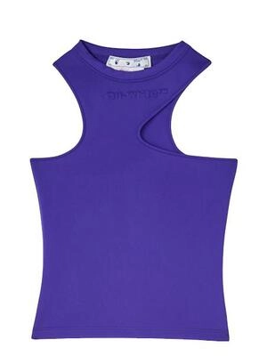Off-White Asymmetrical Cut-out Tank Top - Purple