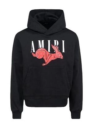 Amiri Cny Rabbit Logo Hoodie - Black