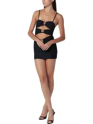 Christopher Esber Orbit Mini Dress In Lycra - Black