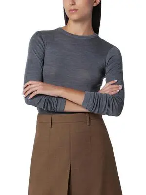 RÓHE Fine-knit Wool Sweater - Grey