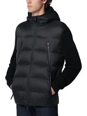 Moncler Padded Hooded Cardigan - Black