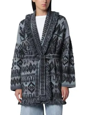 ALANUI Alanui Dark Jacquard Cardigan With Fringe