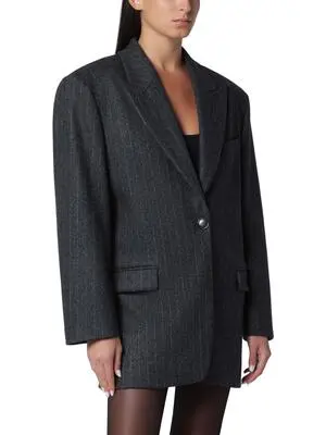 Andamane Margaux Pinstripe Blazer - Grey