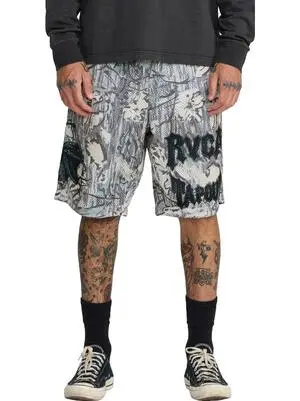 Rvca X Tapout Printed Mesh Shorts - Camo