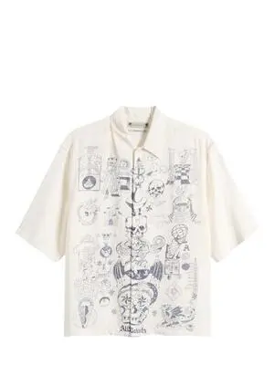 ALLSAINTS Ignis Short Sleeve Button-up Shirt - Ecru
