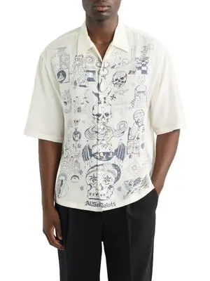 ALLSAINTS Ignis Short Sleeve Button-up Shirt - Ecru