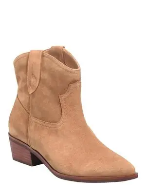 SOFFT Cambridge Floral Print Western Ankle Boots - Brandy