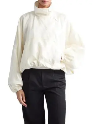 RÓHE Silk Anorak With Asymmetrical Closure - Cream