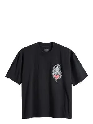 ALLSAINTS Scimitar Graphic Organic Cotton T-shirt - Washed Black
