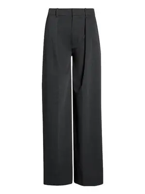 Staud STAUD Maysen Wide Leg Pleated Trousers Smoke