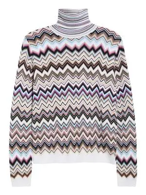 Missoni Zigzag Stripe Turtleneck Sweater - Smspl