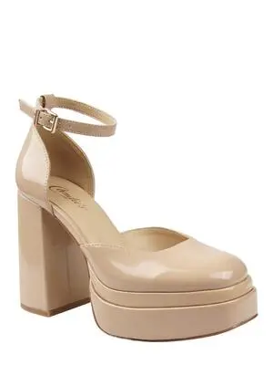 CANDIE'S Ankle Strap Platform Pump - Nudfx