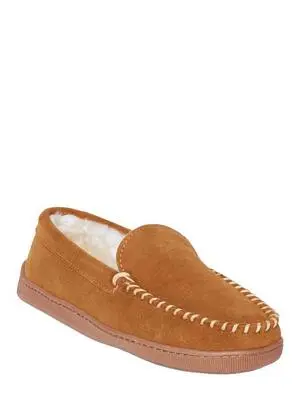 Minnetonka Minnetonka Pile Lined Hardsole Venetian Slipper Brown
