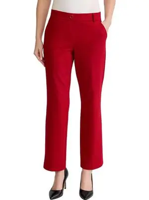 KASPER KASPER Faux Fly Pull-On Pants