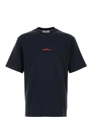 Stone Island Navy Cotton T-shirt - Blue