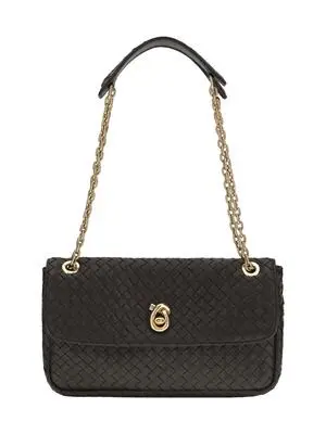 Bottega Veneta Intrecciato Shoulder Bag - Brown