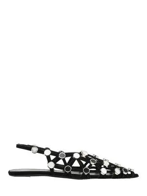 Attico Grid Ballerina - Black