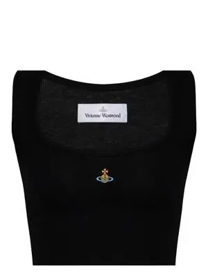 VIVIENNE WESTWOOD Cropped Rib Vest - Black
