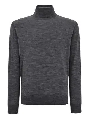 Canali Seamless Merino Wool Turtleneck - Grey