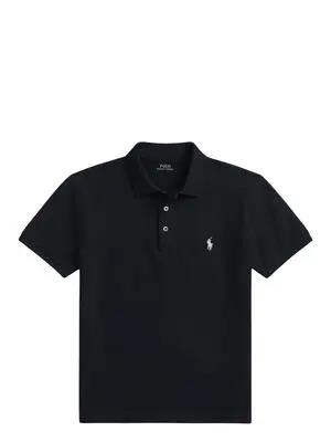 Polo Ralph Lauren Short-sleeve Stretch Mesh Polo With Button Placket - Black