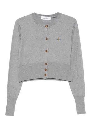VIVIENNE WESTWOOD Vivienne Westwood Bea Cropped Cardigan Grey