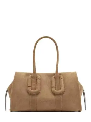 Marc Jacobs Hairy Suede Babe City Tote Bag 'hazelnut - Brown