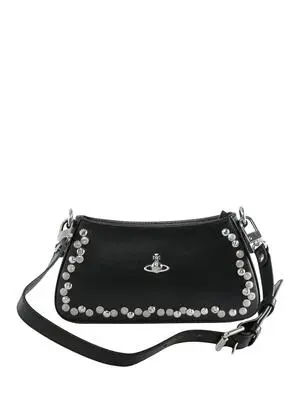 VIVIENNE WESTWOOD Tasha Studded Shoulder Bag - Black