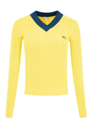 Loewe Loewe V-Neck Pullover Yellow